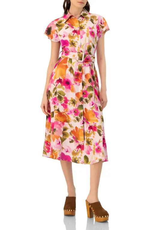 IVONNE Floral Print Shirt Dress