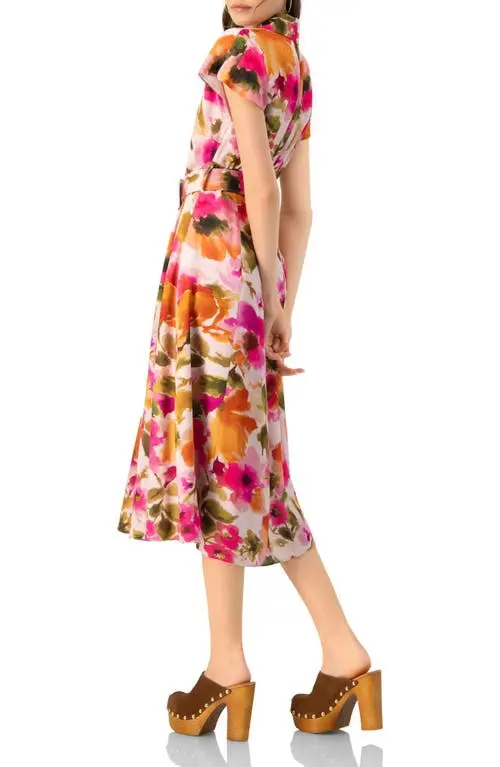 IVONNE Floral Print Shirt Dress