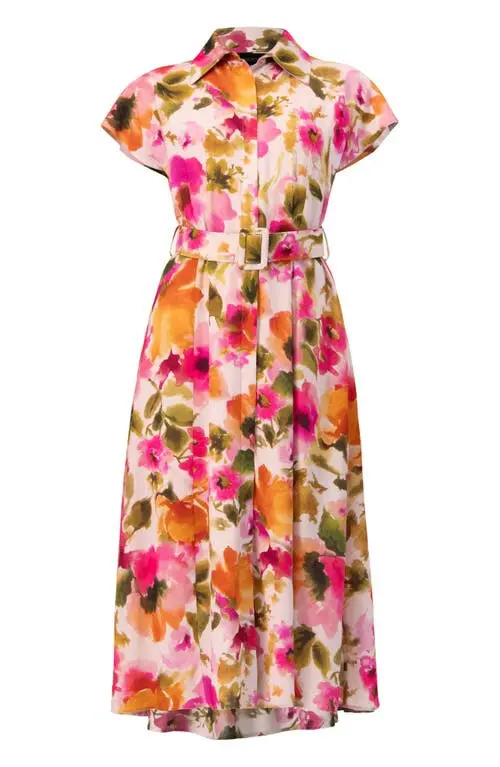 IVONNE Floral Print Shirt Dress