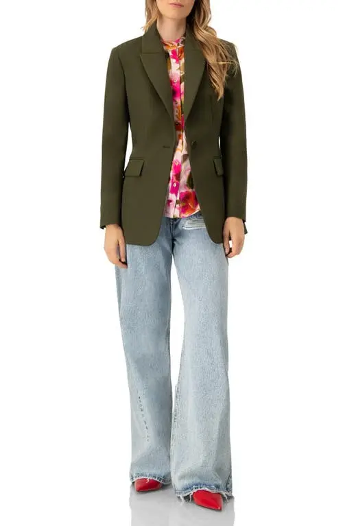 IVONNE Single-breasted Blazer With Front Flap Pockets