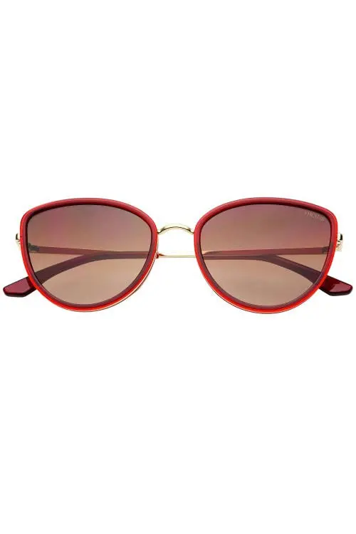 FREYRS EYEWEAR Luna Cat Eye Sunglasses - Dark Cherry