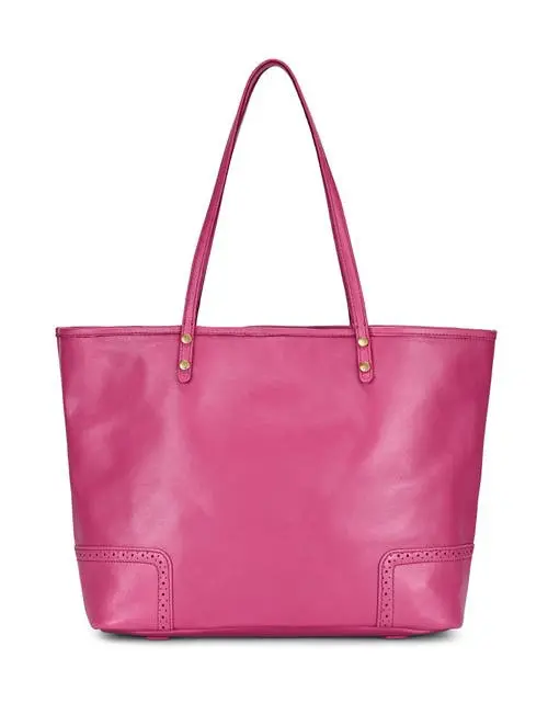 OLD TREND Camellia Medium Reversible Leather Tote - Fuchsia