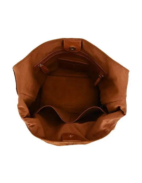 OLD TREND Hydrangea Vintage Ombre Hobo Bag - Cognac