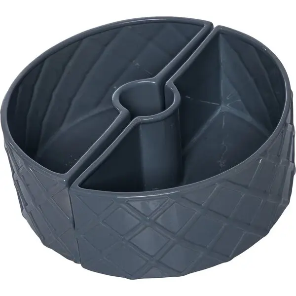 TRANSPAC Dolomite Two Piece Table Planter With Drainage Hole For Spring Garden Decor - Blue