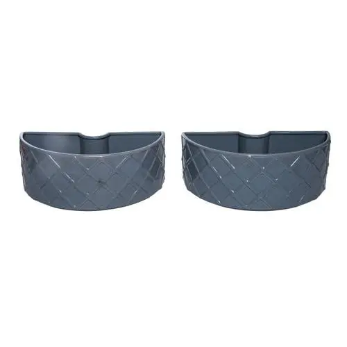 TRANSPAC Dolomite Two Piece Table Planter With Drainage Hole For Spring Garden Decor