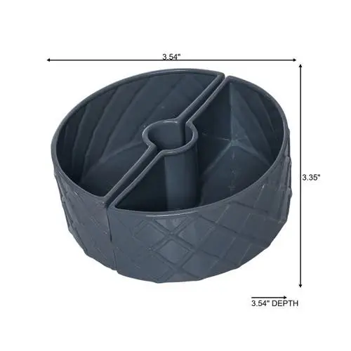 TRANSPAC Dolomite Two Piece Table Planter With Drainage Hole For Spring Garden Decor