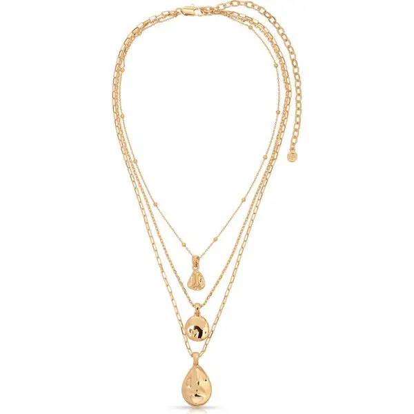 Ettika Circle Flow Layered Necklace - Gold