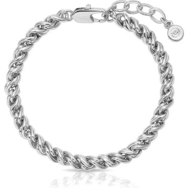 Ettika Spiral Chain Bracelet - Silver