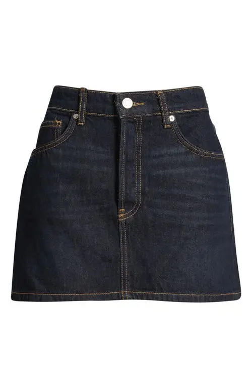 Mango Madior Denim Miniskirt - Dark Blue