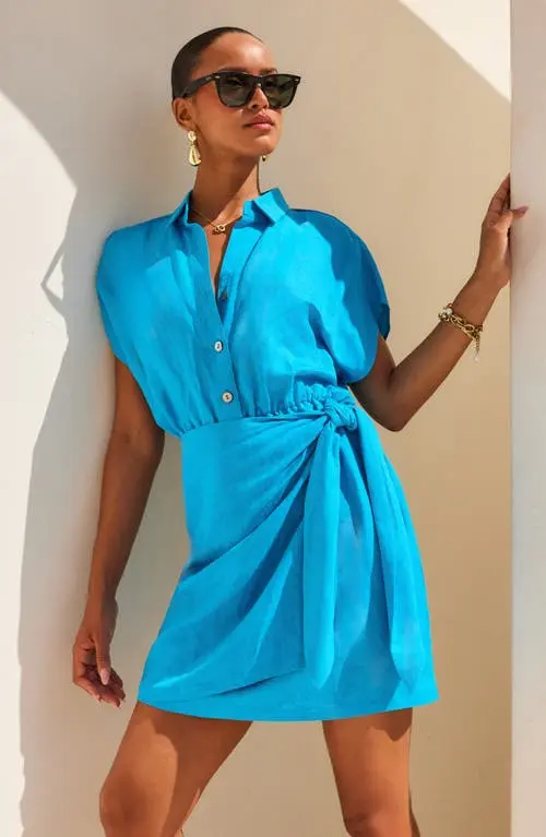 Fifteen Twenty Linen-blend Shirt Dress