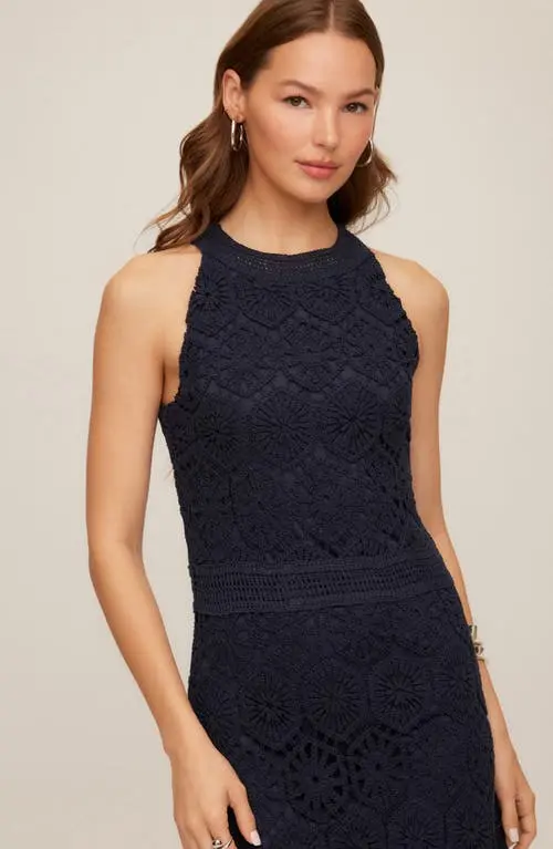 Fifteen Twenty Londyn Crochet Midi Dress
