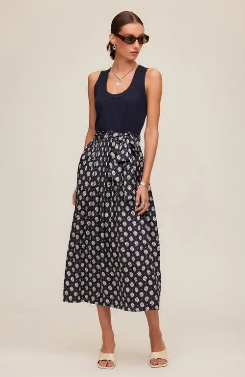 Fifteen Twenty Sleeveless Belted Midi Dress