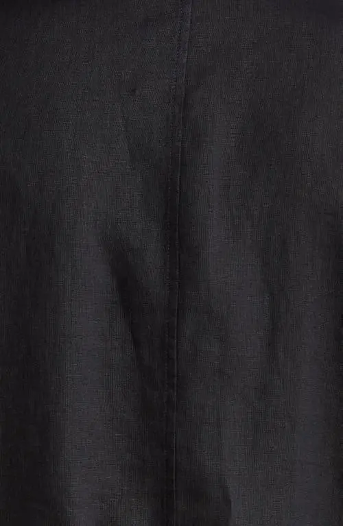 Eileen Fisher Stand Collar Linen Jacket - Black