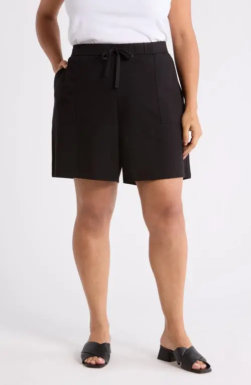 Eileen Fisher Stretch Organic Cotton Drawstring Shorts