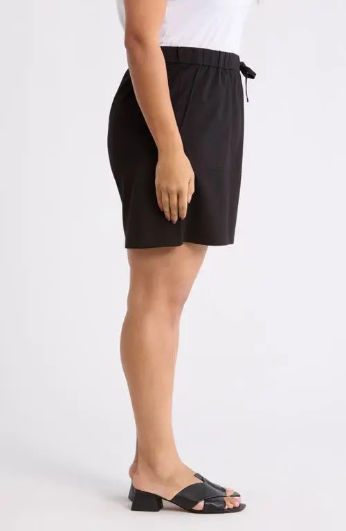 Eileen Fisher Stretch Organic Cotton Drawstring Shorts