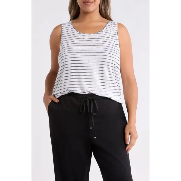 Eileen Fisher Stripe Organic Linen Tank