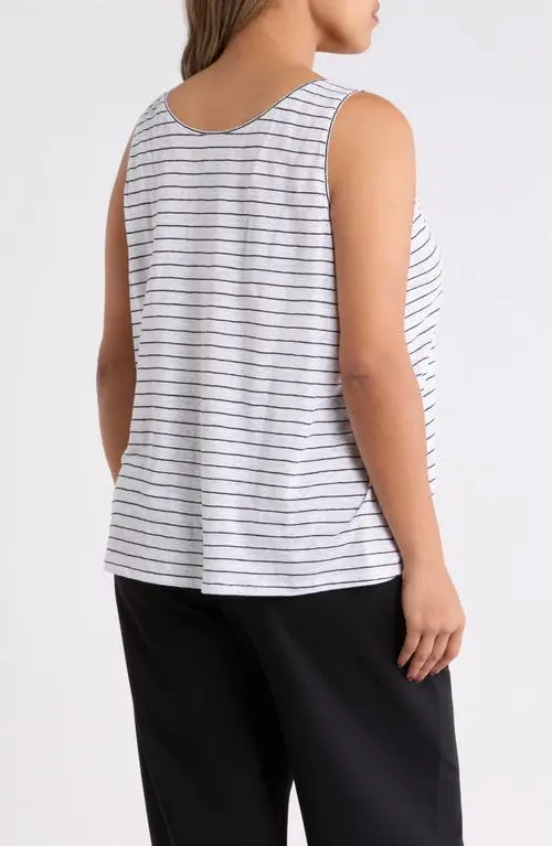 Eileen Fisher Stripe Organic Linen Tank