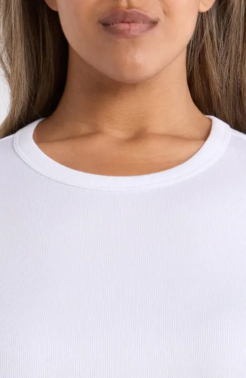 Eileen Fisher Ribbed Organic Cotton Crewneck T-shirt