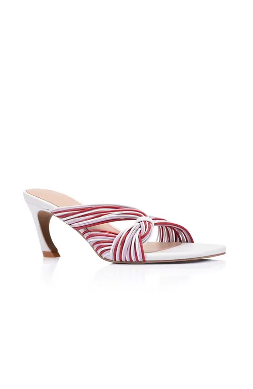 LANA WILKINSON Kelly Leather Rope Strapped Sandals - Lilac Multi