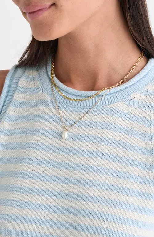 Vineyard Vines Stripe Sweater Tank - Rocks Blue Stripe