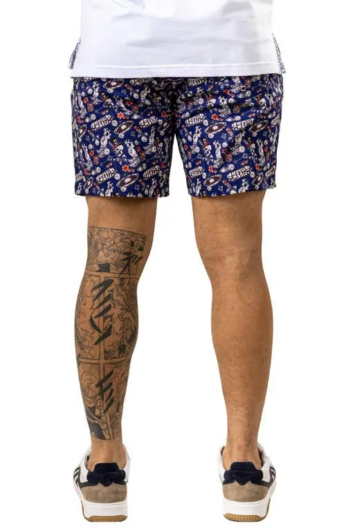 MACEOO Printed Swim Trunks - Black