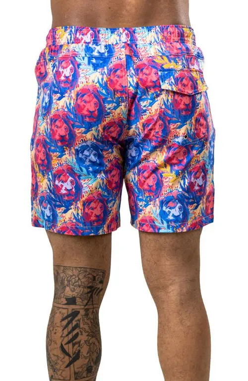 MACEOO Printed Swim Trunks - Red