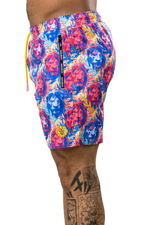 MACEOO Printed Swim Trunks - Red