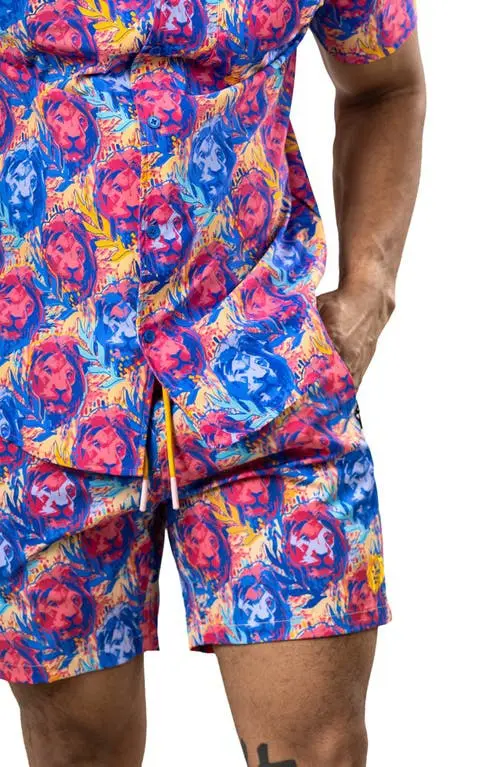 MACEOO Printed Swim Trunks - Red