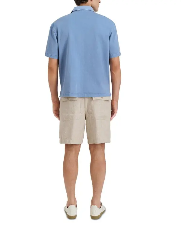 ALEX MILL Straight Fit 8" Pull On Field Shorts - Flax