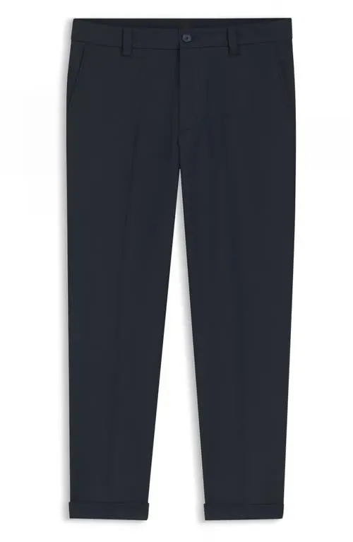 BOSS Kane Flat Front Straight Leg Pants - Dark Blue