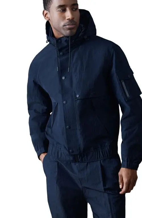 Mackage Garrett Hooded Rain Jacket - Navy
