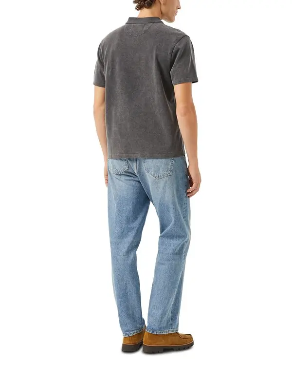 CORRIDOR Relaxed Fit Pique Polo - Black