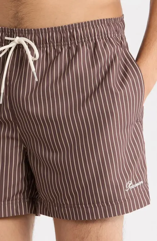 PACSUN Pinstriped Swim Trunks