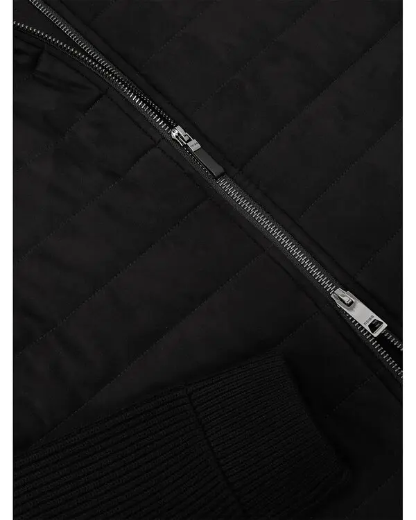 REISS Bram Zip Through Funnel Jacket - Black