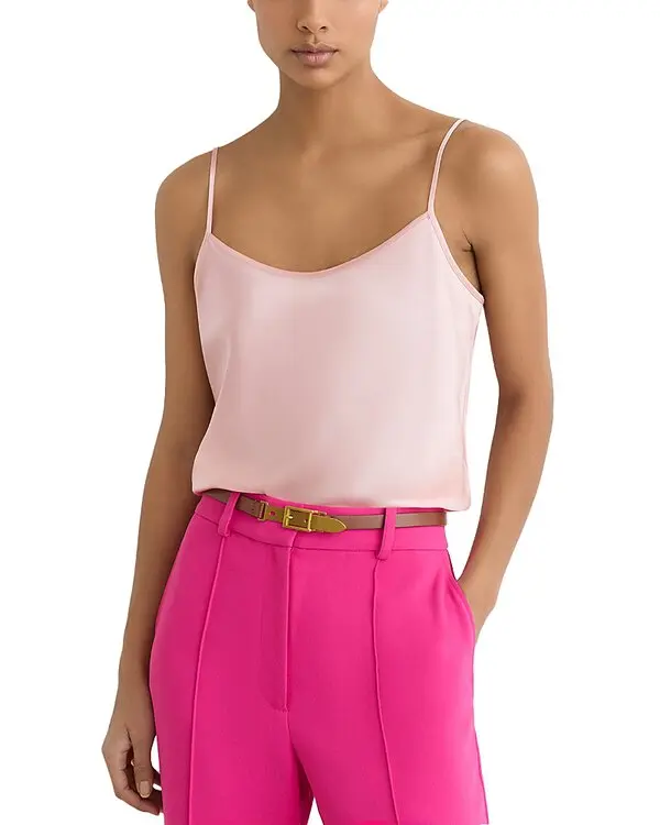 REISS Corey Silk Cami - Pink