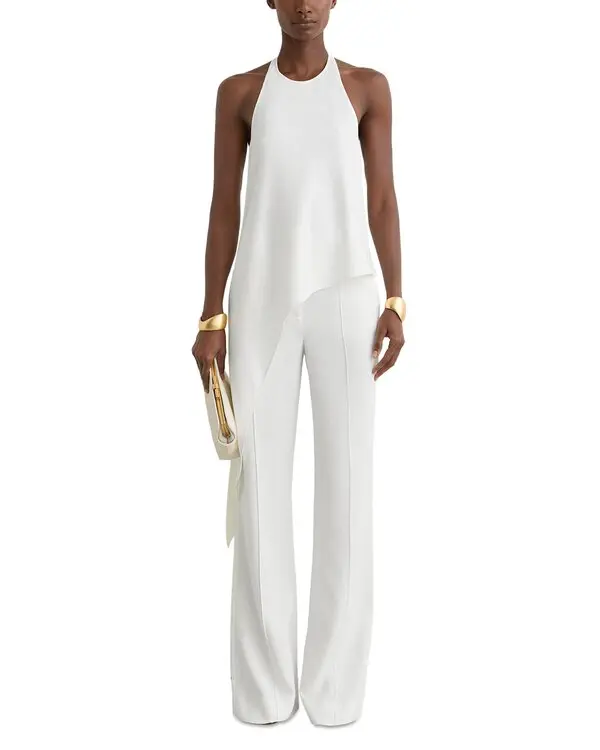 REISS Quinn Asymmetric Halter Neck Top