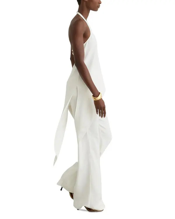 REISS Quinn Asymmetric Halter Neck Top