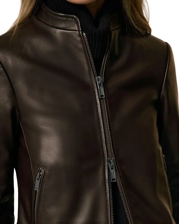 REISS Allie Leather Jacket