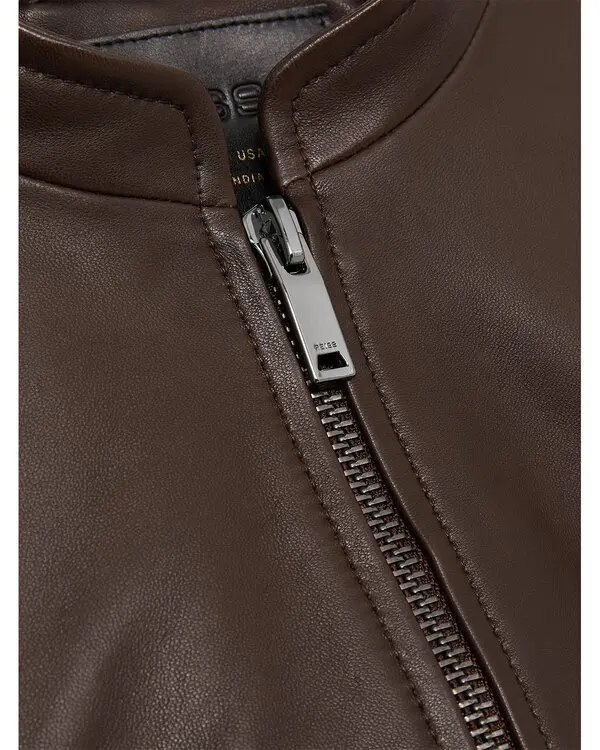 REISS Allie Leather Jacket