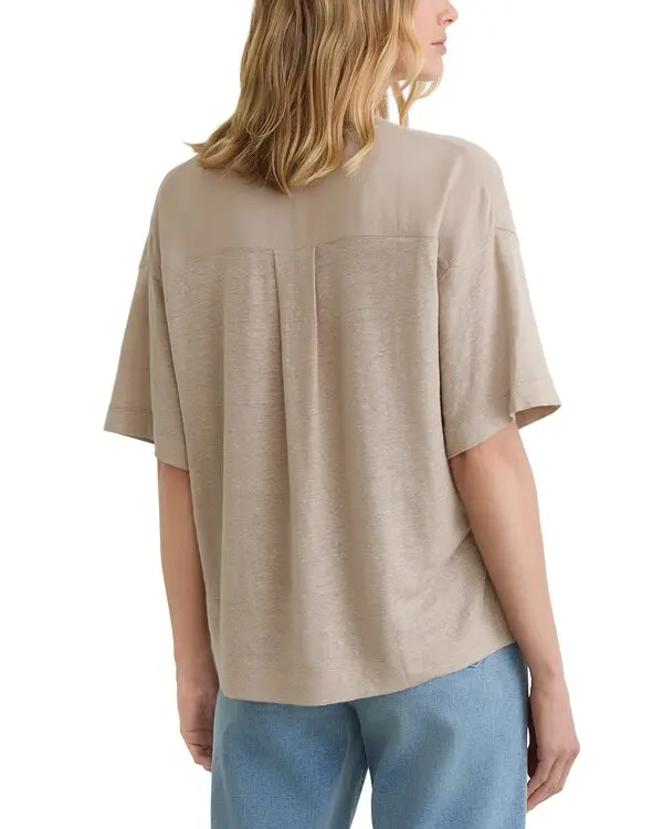 REISS Ember Linen T-shirt