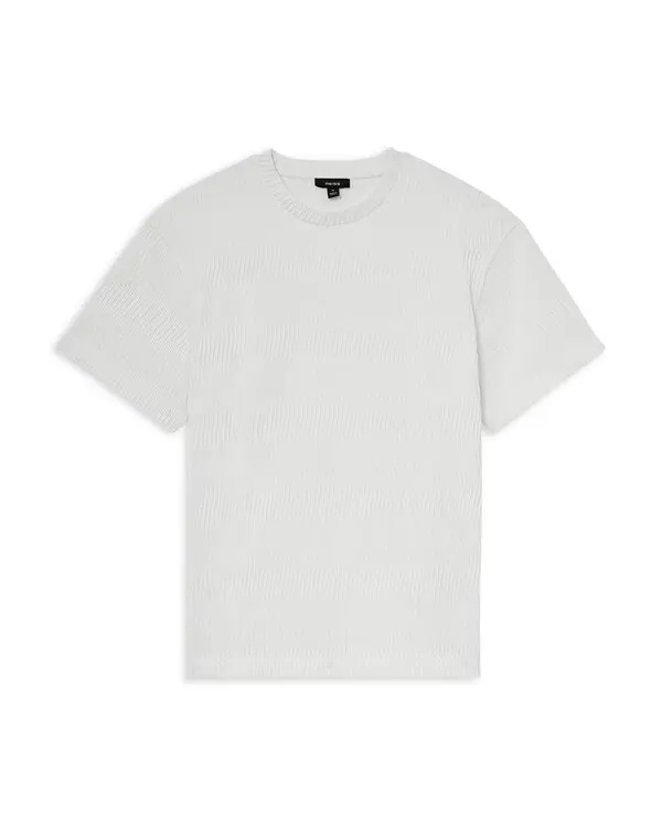 REISS Relaxed Fit Textured Wave Jacquard T-shirt