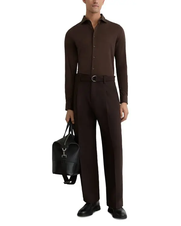 REISS Slim Fit Shirt - Brown