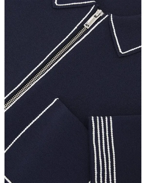 REISS Blake Regular Fit Contrast Pipe Shirt
