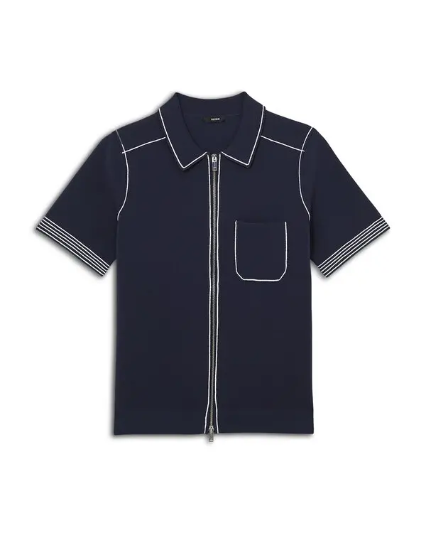 REISS Blake Regular Fit Contrast Pipe Shirt
