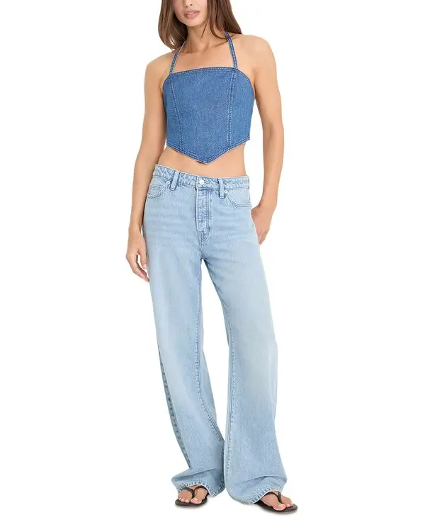 Good American The Denim Recess Top