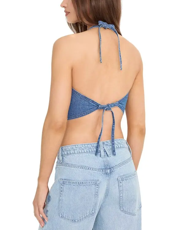 Good American The Denim Recess Top