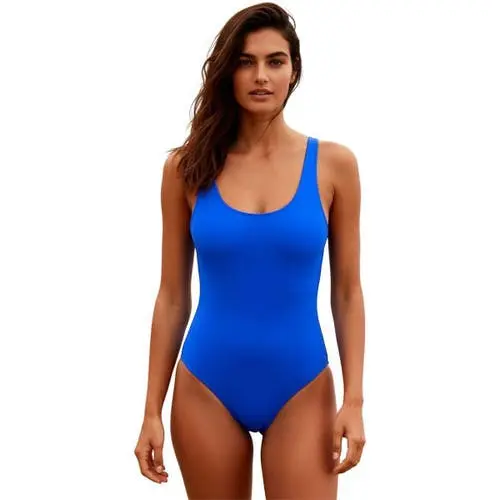 Wallien Nerida Scoop Neck One-piece Swimsuit - Blue