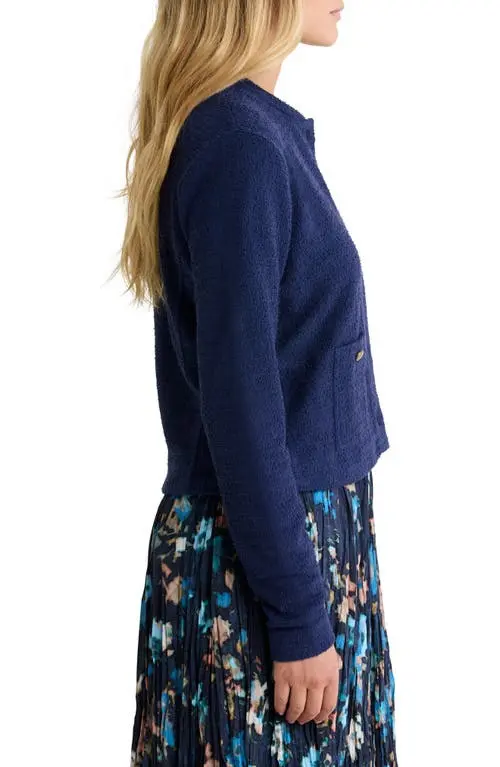 NZ BY NIC AND ZOE Bouclè Knit Bomber Cardigan