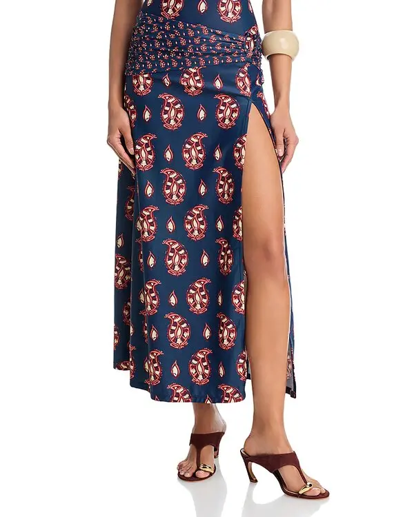 Johanna Ortiz Ankle Skirt Swim Cover-up - Navy Rose