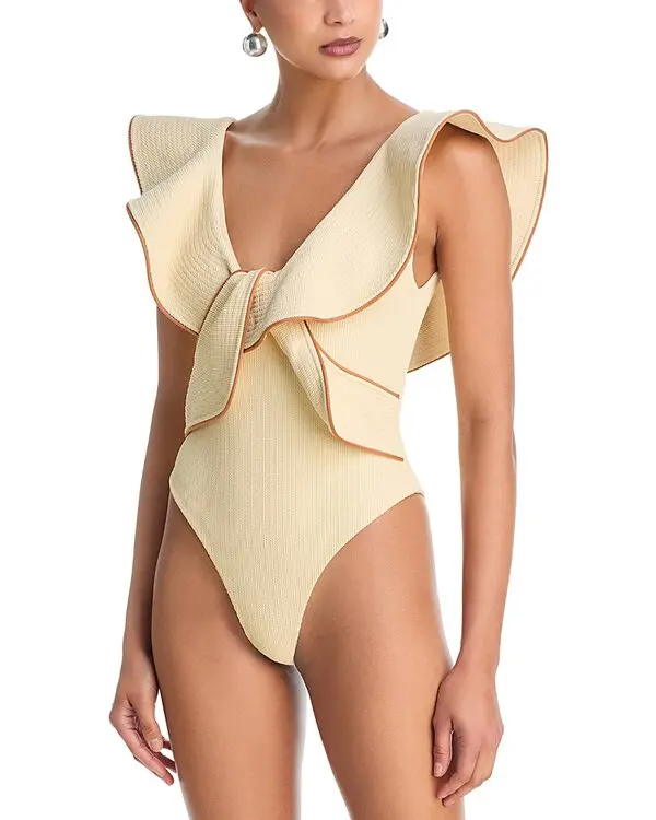 Johanna Ortiz Beaches One Piece Swimsuit - Ecru